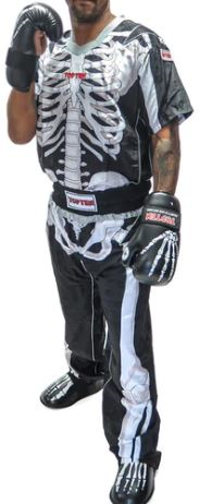 Fighter Top Ten Skeleton Energy Uniform 1682-SKE Model - Black/White