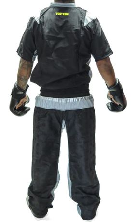 Fighter Top Ten Smiling Beast Energy Uniform 1682-SFE Model - Black/Gold