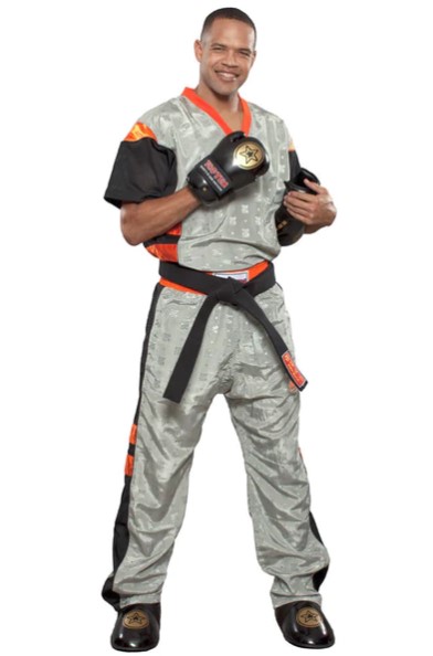 Fighter Top Ten Uniform 1681-39 Model - Grey/Black/Neon Orange