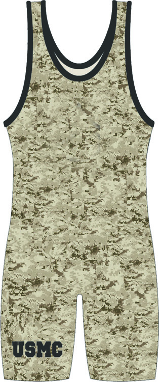Matman Youth USMC Camo Wrestling Singlet